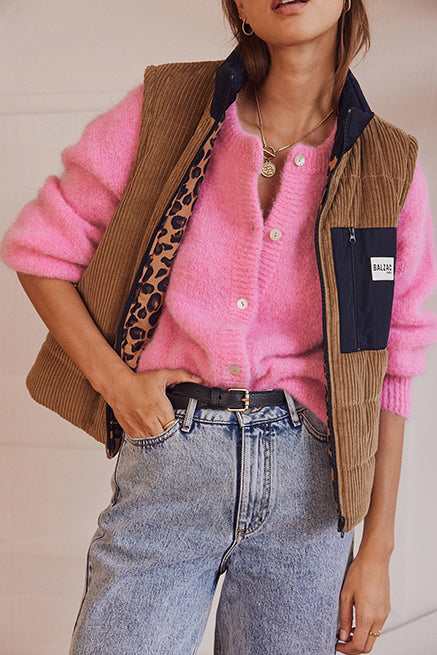 Cardigan Douceur rose bonbon - Balzac Paris