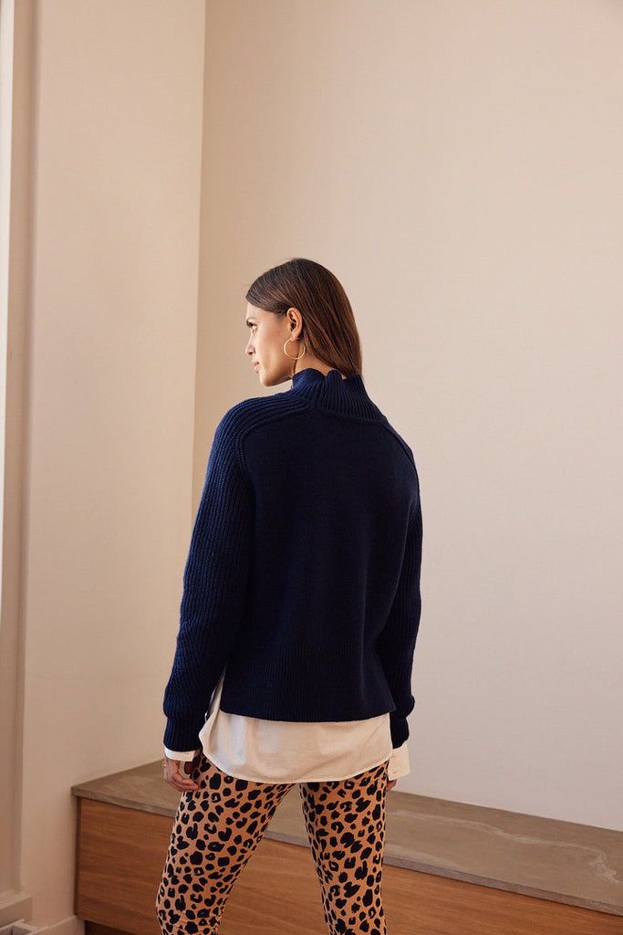 Pull Maël bleu marine - Balzac Paris