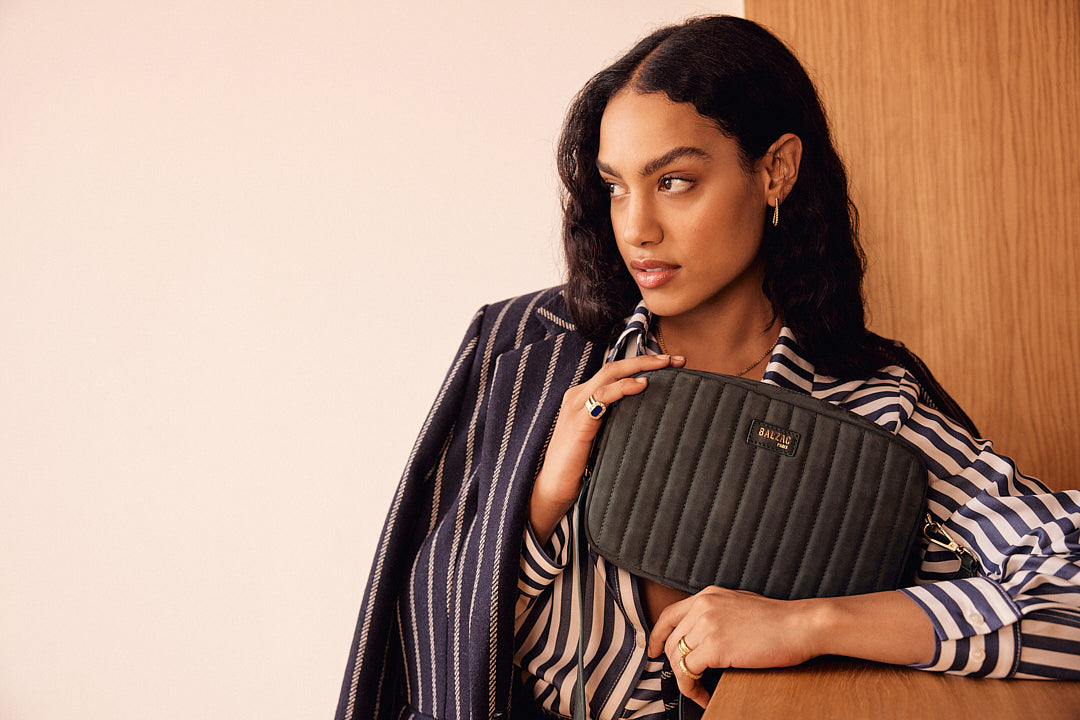 Sac Grand César nubuck vert - Balzac Paris