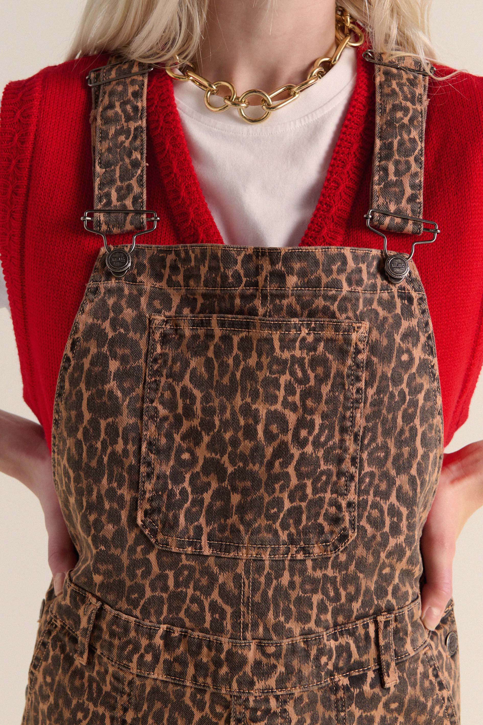 Coffee leopard Edifice overalls - Balzac Paris