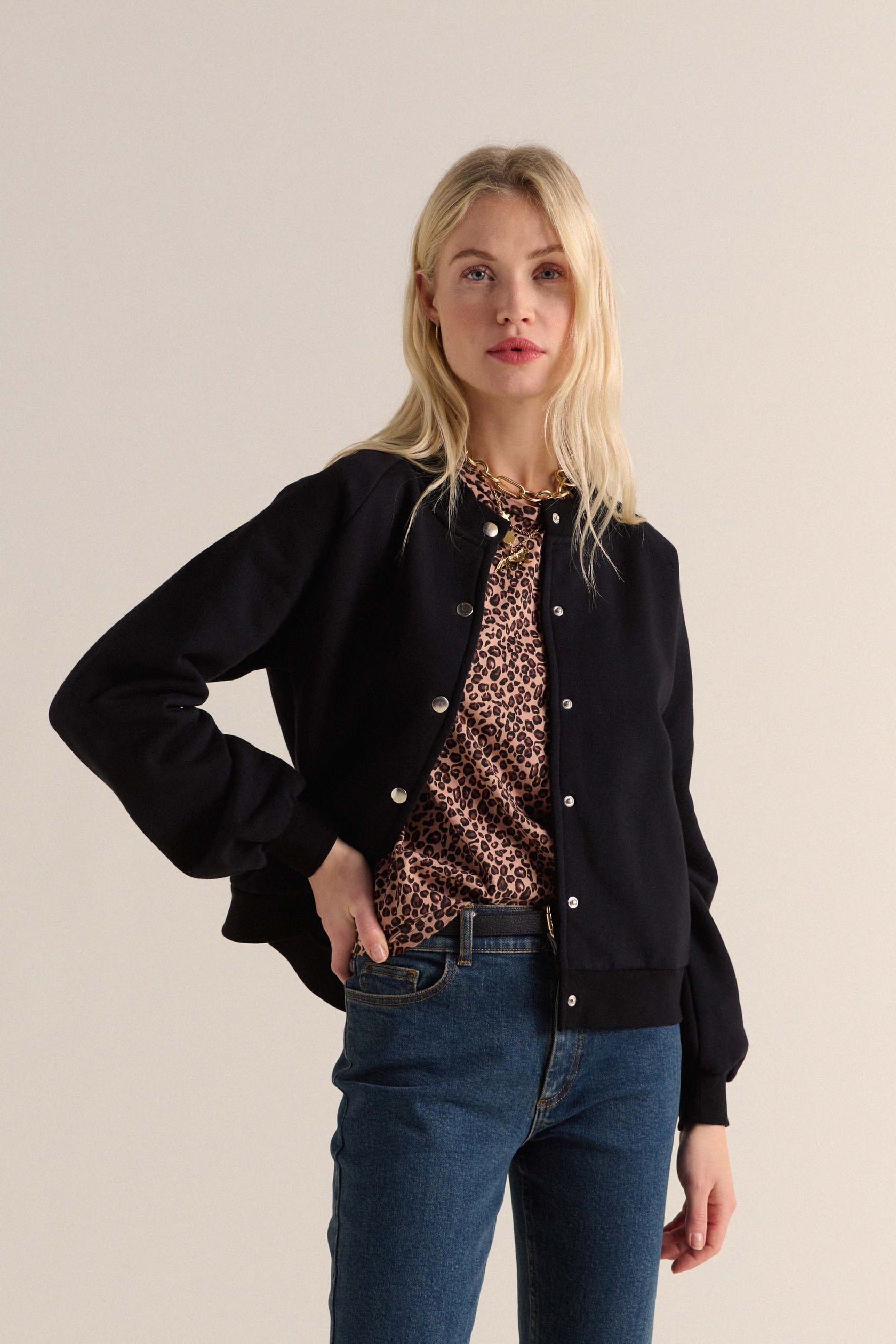 Cozy black cardigan - Balzac Paris