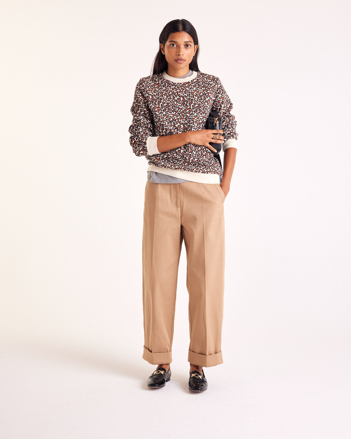 Sweatshirt Ignace leopard soft cotton woman - Balzac Paris