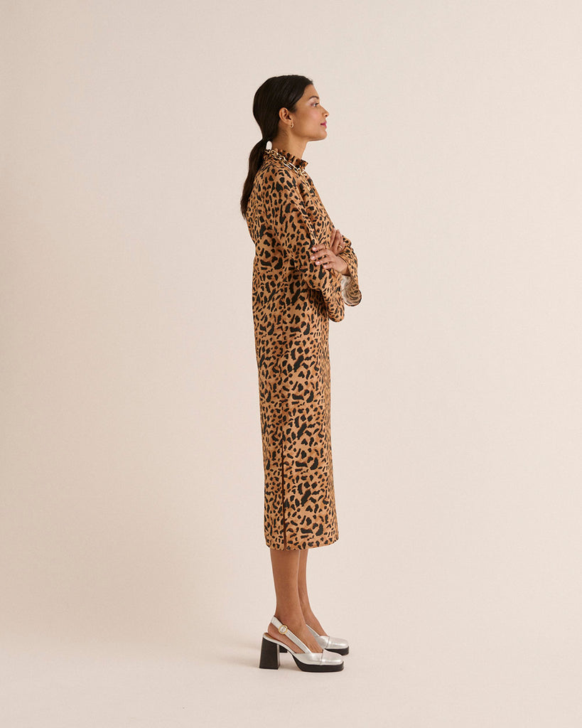 Cappuccino Cheetah Nugget Dress - Balzac Paris