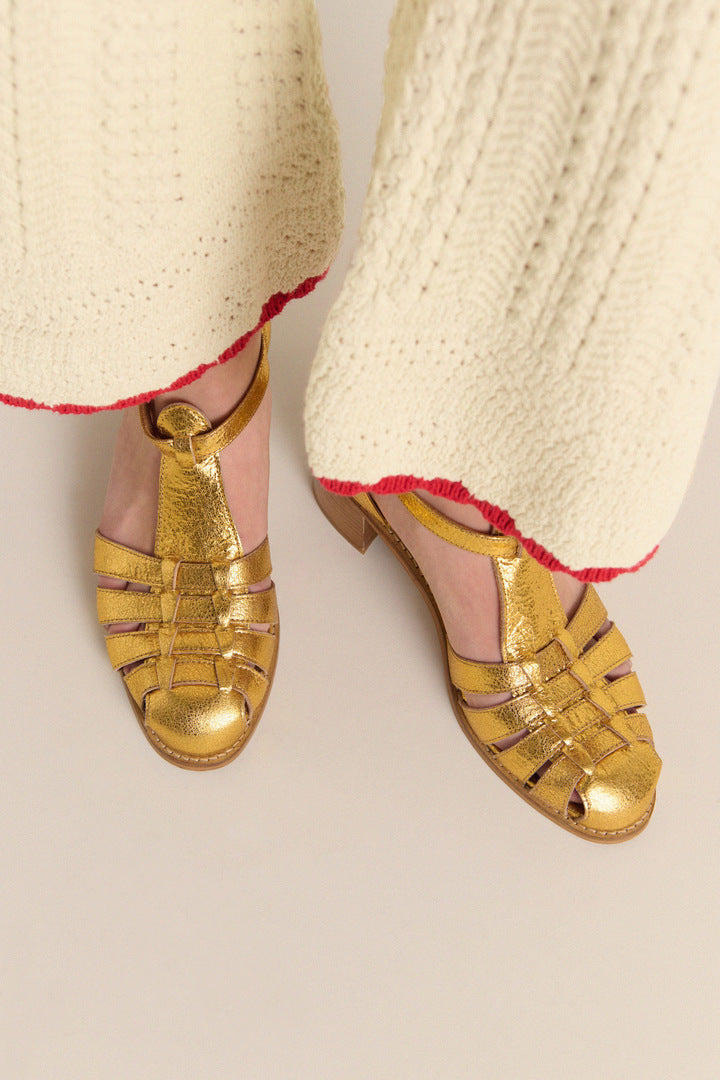 Sandales Albane dorées - Balzac Paris