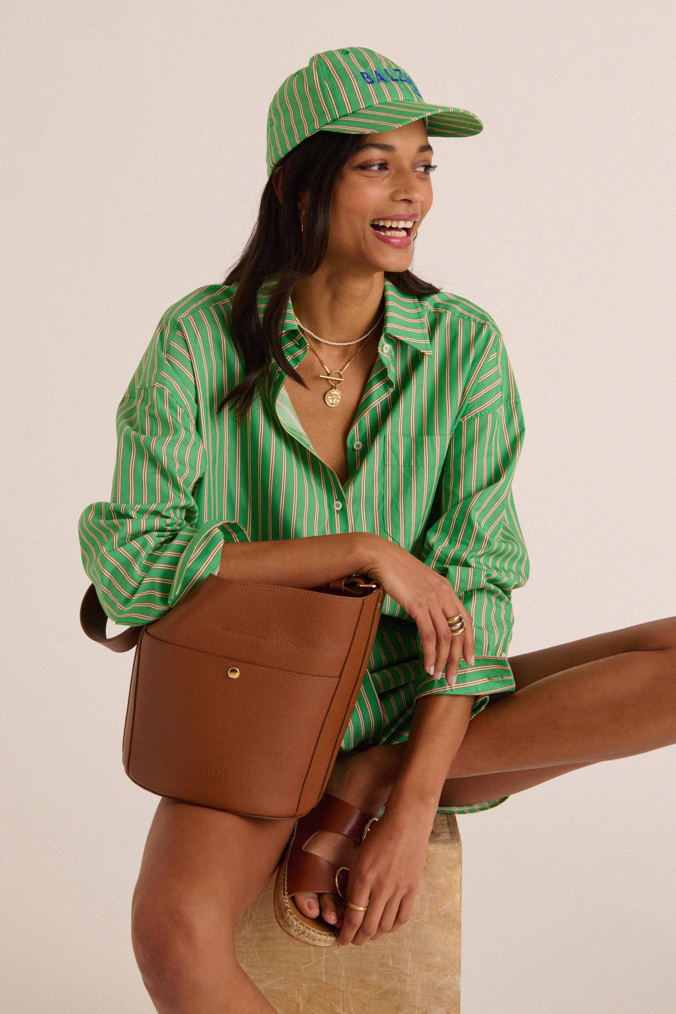 Sofia grained cognac orange interior bag - Balzac Paris