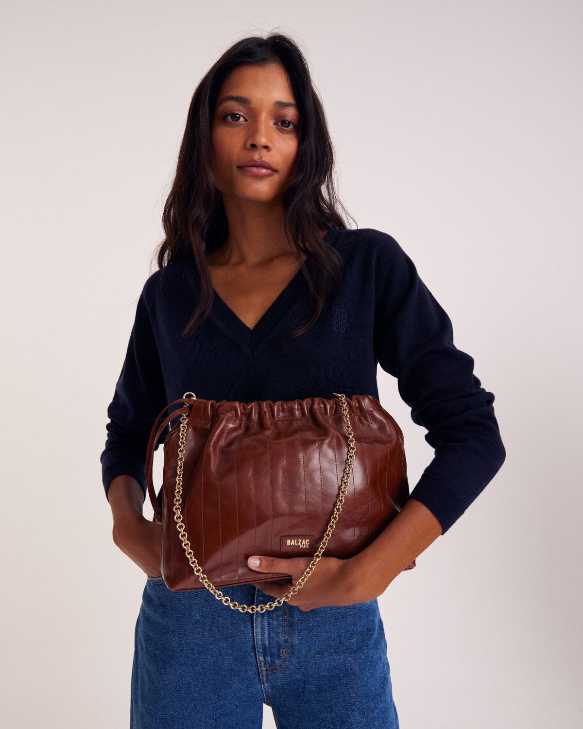Sac Amaïa froissé noisette - Balzac Paris