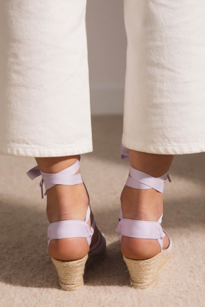 Espadrilles Caspienne parma organic cotton high heel spain - Balzac Paris