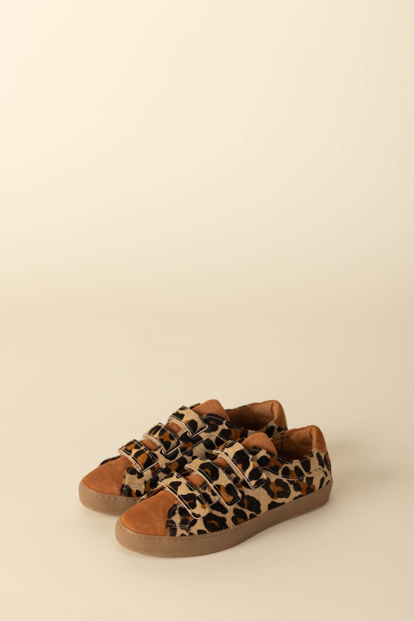 Honoré women's hazelnut leopard velcro sneakers - Balzac Paris