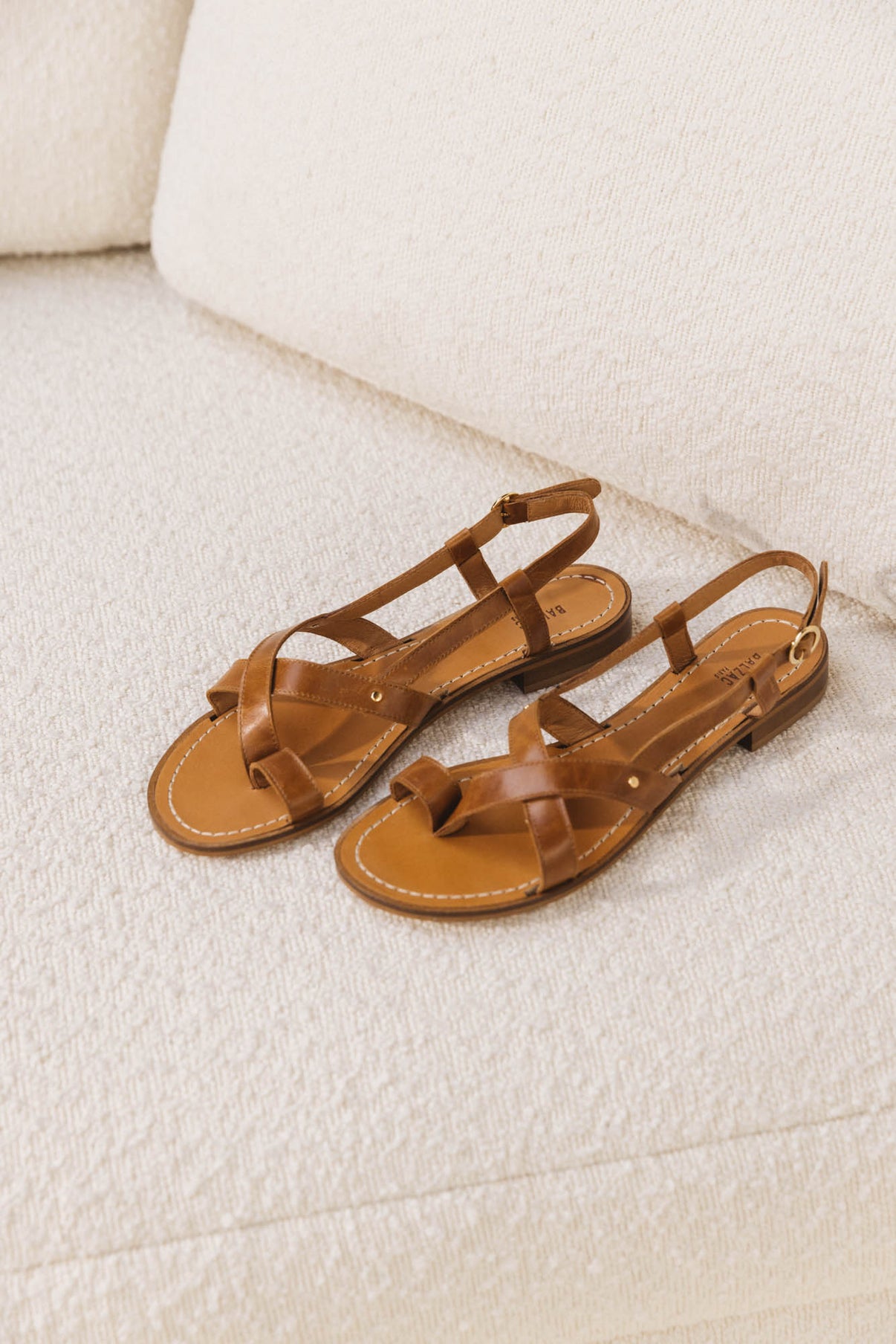 Camel heather sandals - Balzac Paris