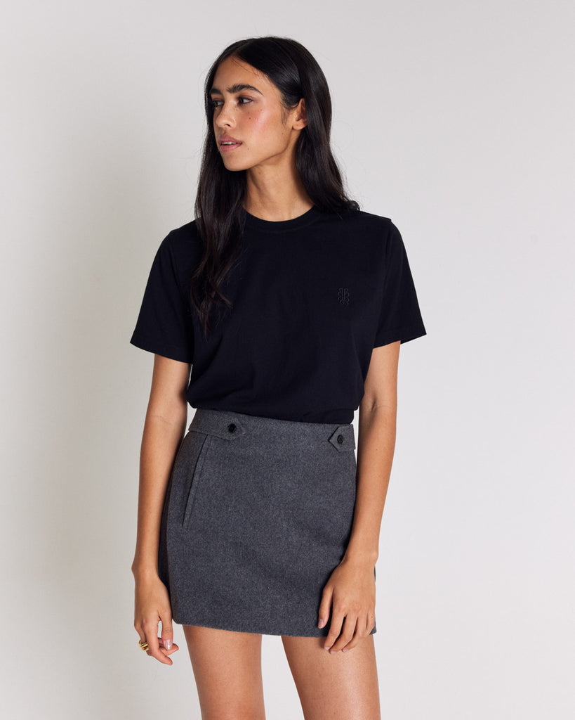 Bree embroidered black t-shirt - Balzac Paris