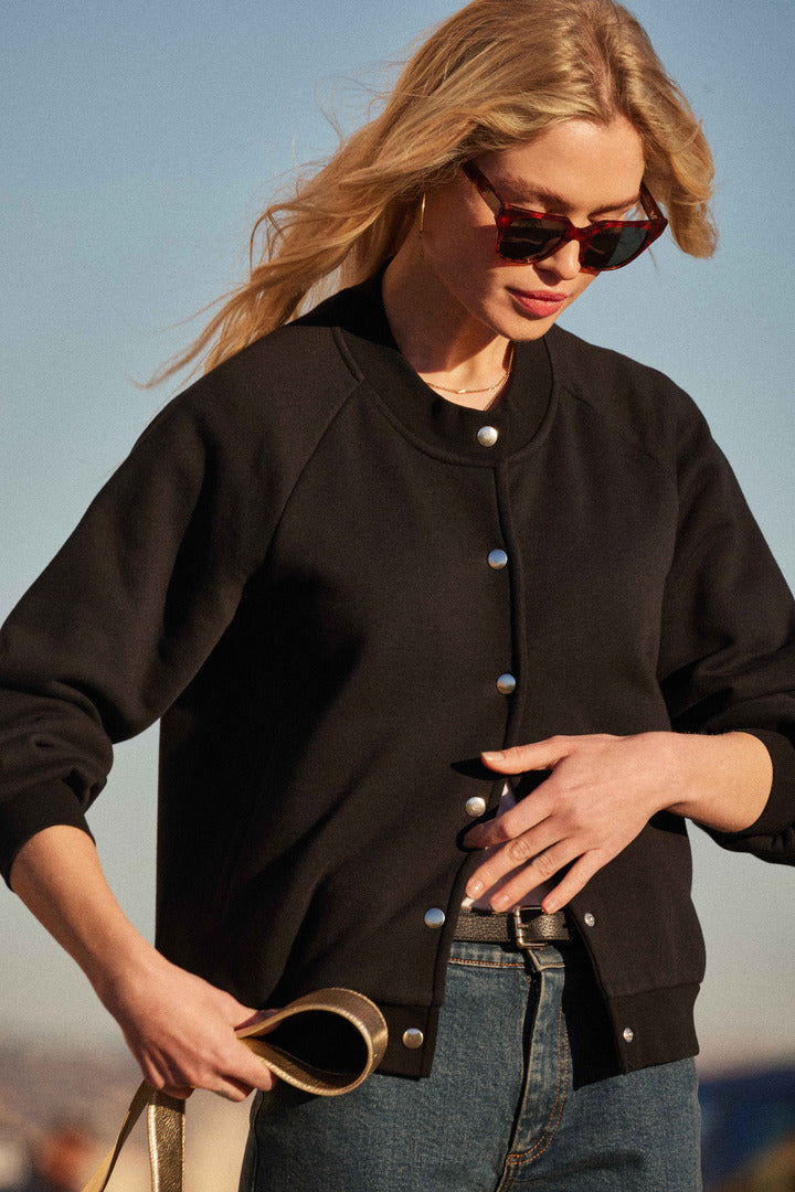 Cozy black cardigan - Balzac Paris