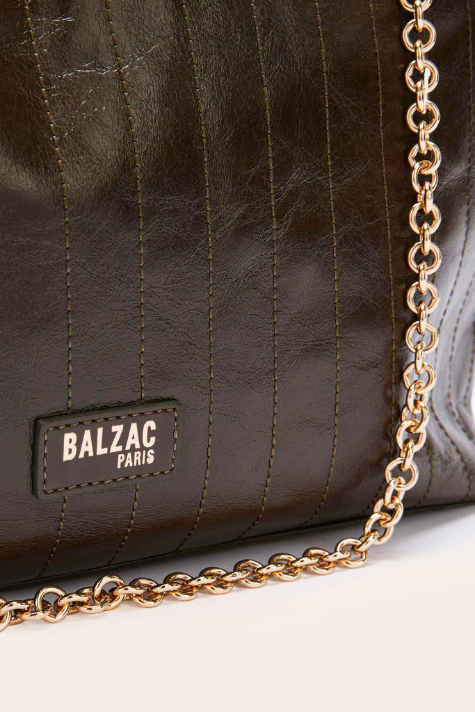 Amaïa crumpled khaki bag - Balzac Paris