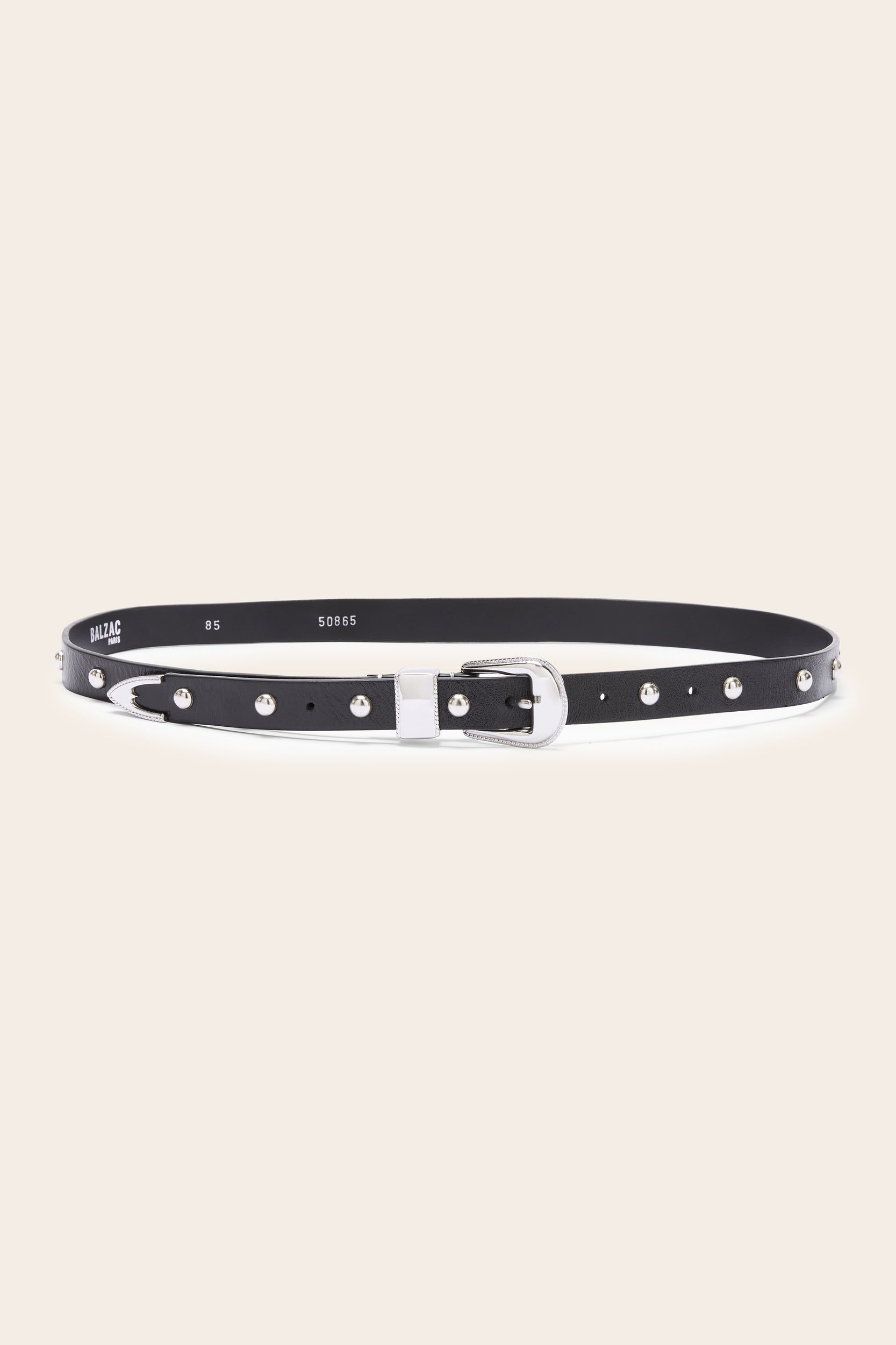 Cameron black studded belt - Balzac Paris