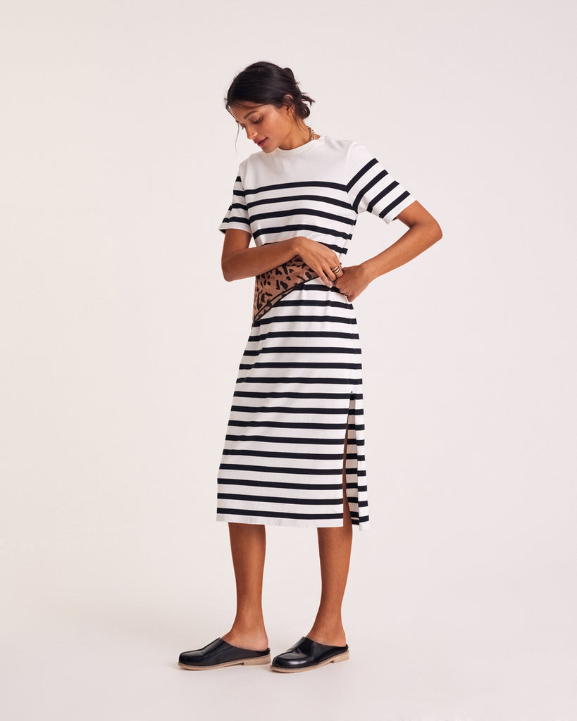 Robe Claodia rayures noires - Balzac Paris