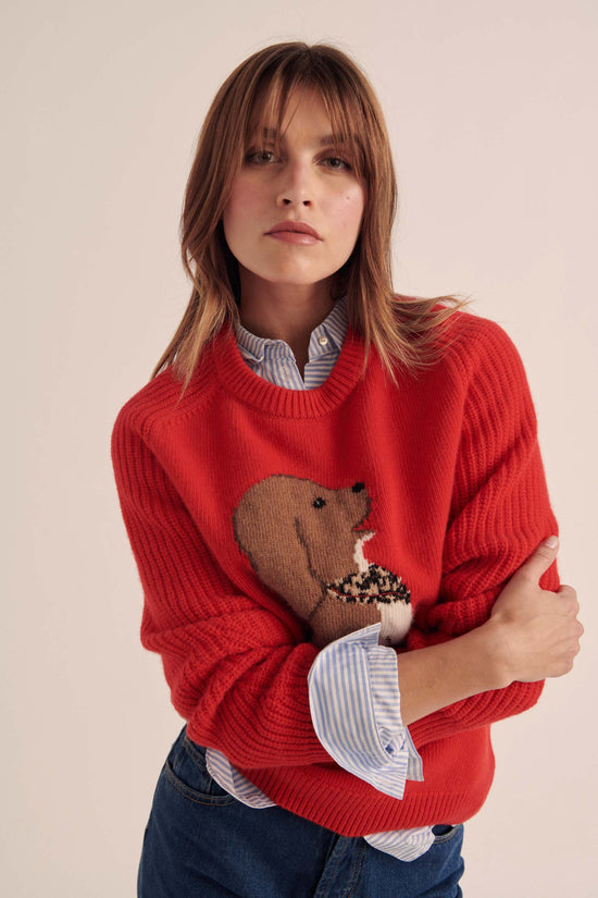 Pull Doug rouge Barbour x BP - Balzac Paris