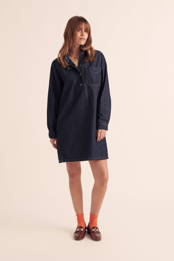 Raw blue Clélie dress - Balzac Paris