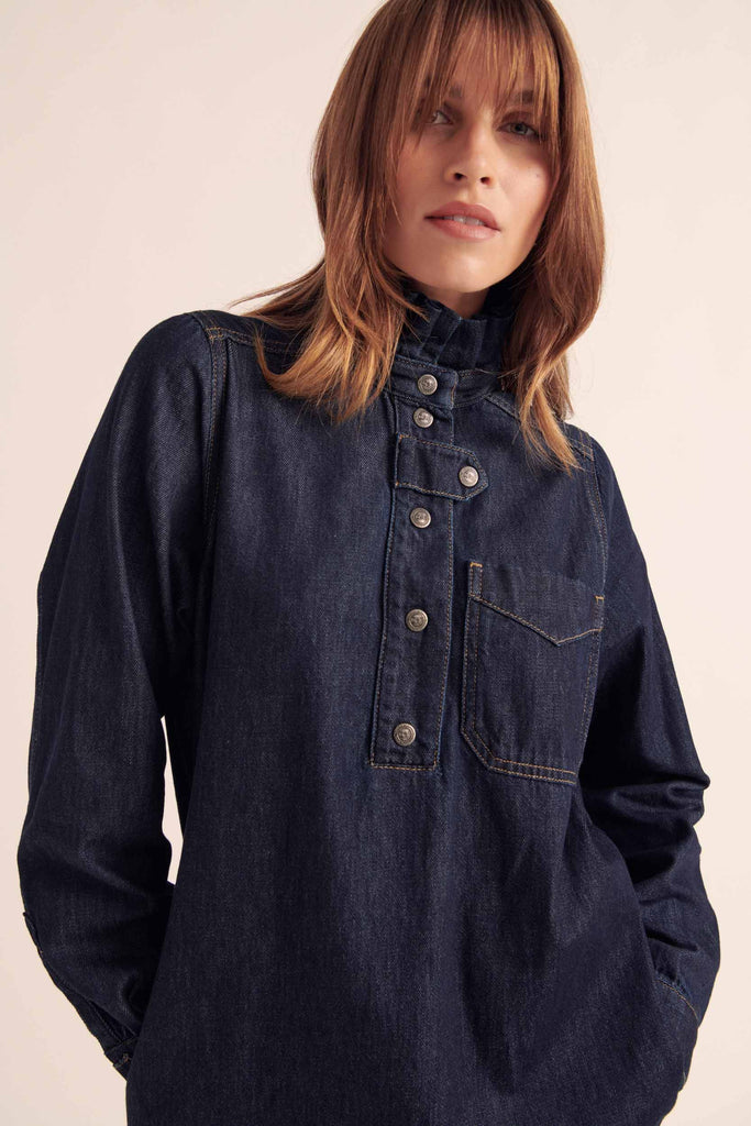 Raw blue Clélie dress - Balzac Paris