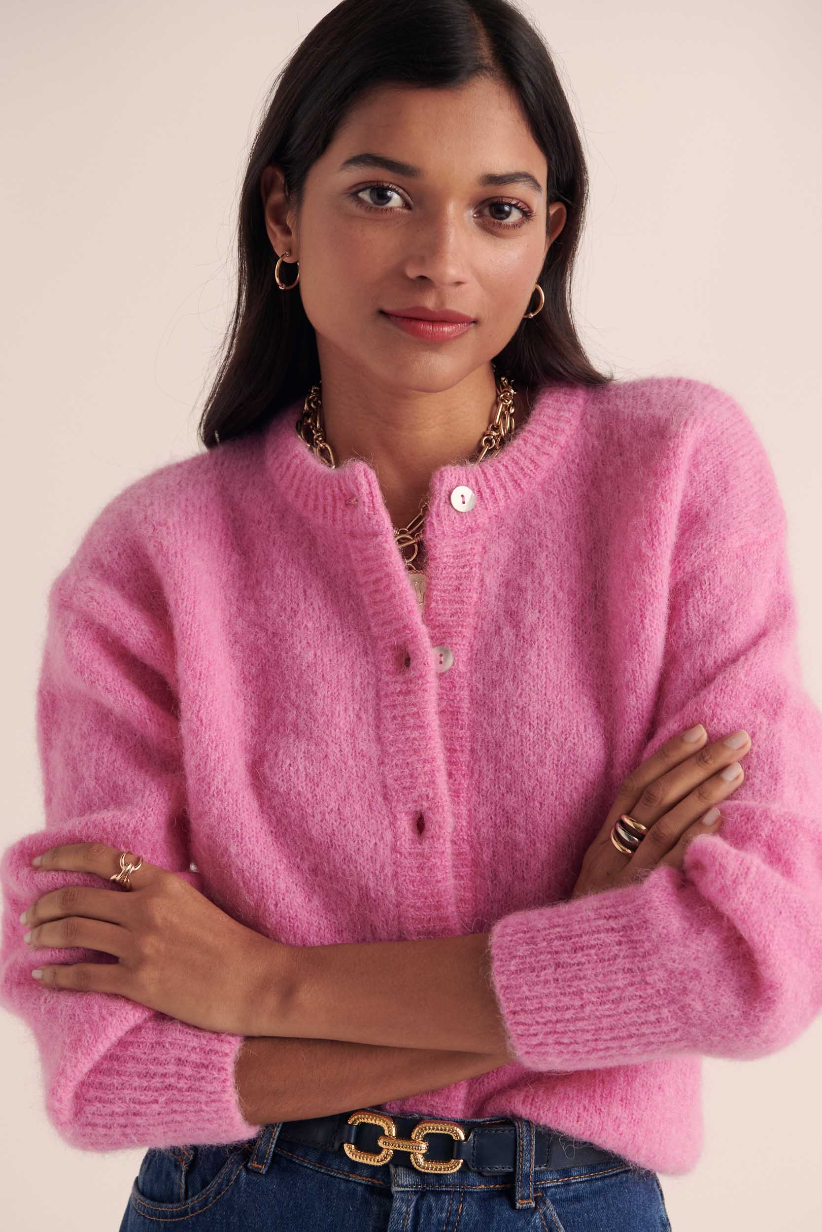 Cardigan Douceur rose bonbon - Balzac Paris