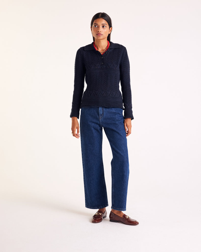 Gwena navy polo shirt - Balzac Paris