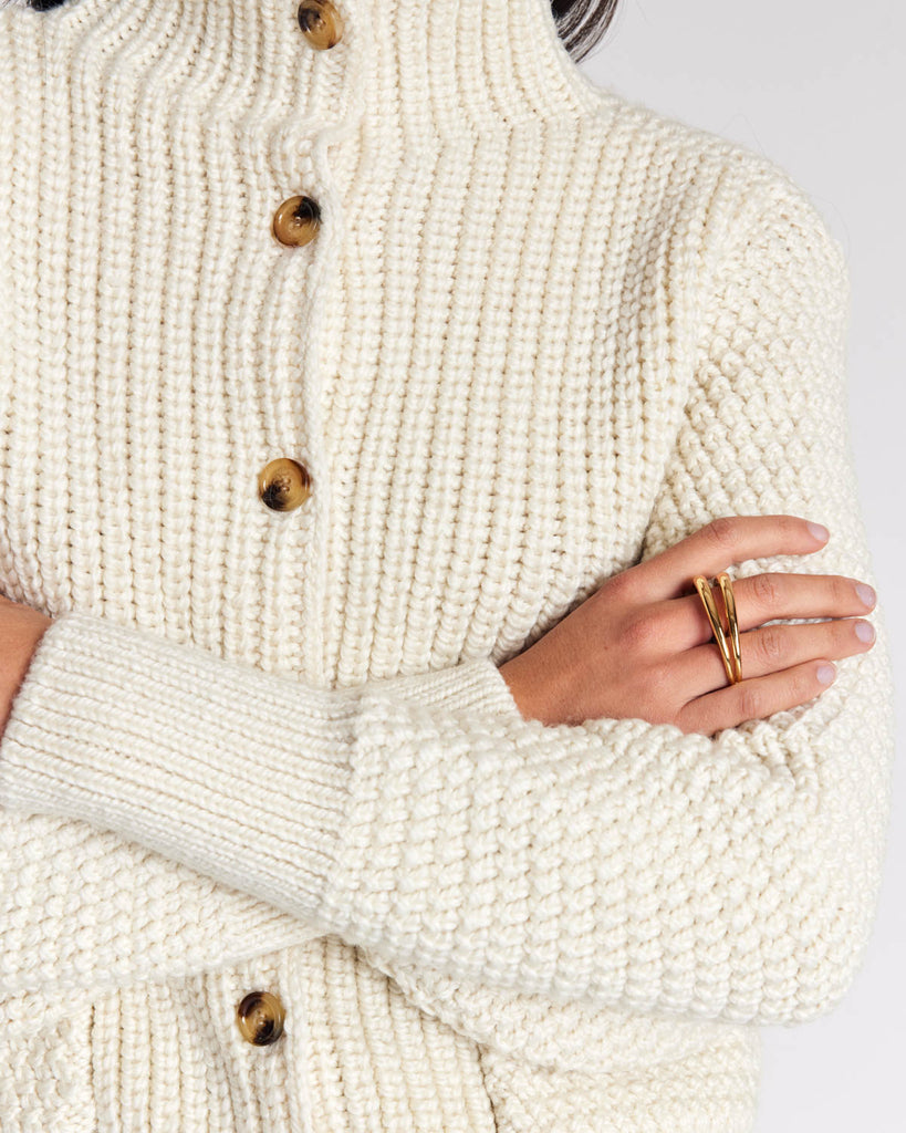 Ecru Marcel cardigan - Balzac Paris