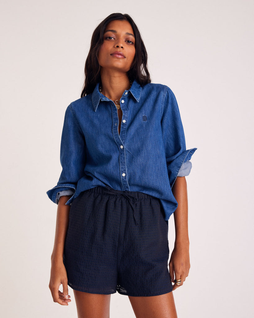 Chemise Liseron bleu outremer - Balzac Paris