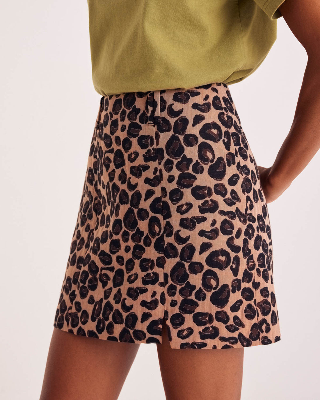 Mini-jupe Monica jacquard léopard - Balzac Paris