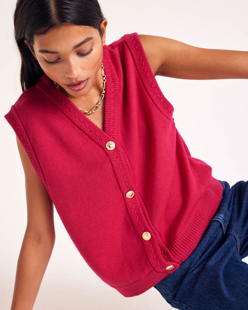 Raspberry pink Constant vest - Balzac Paris