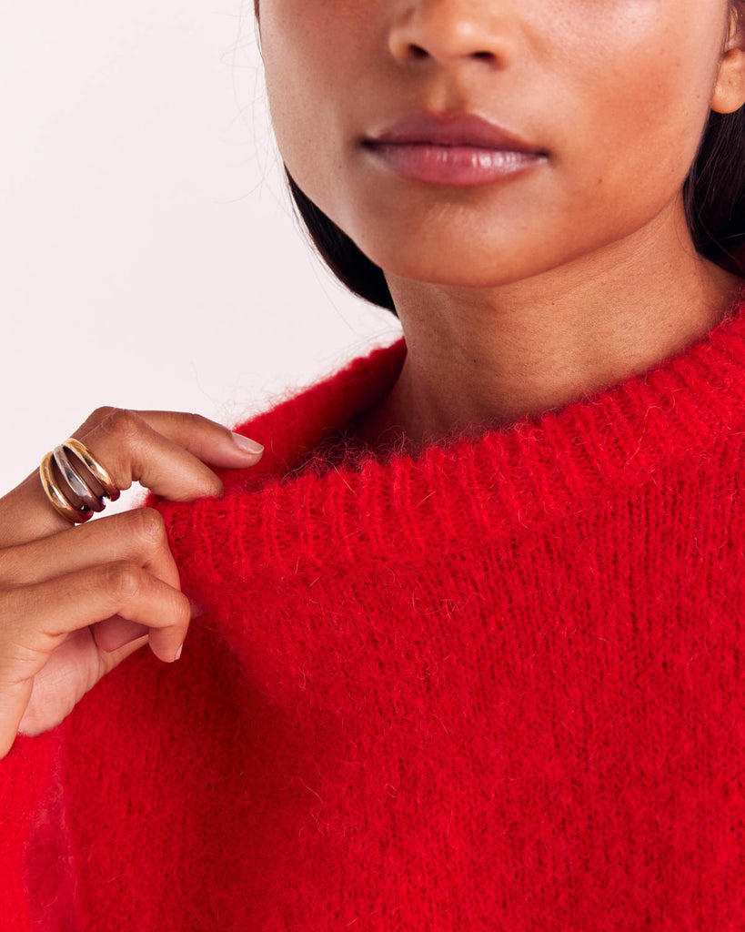 Bright Red Doudou Sweater - Balzac Paris