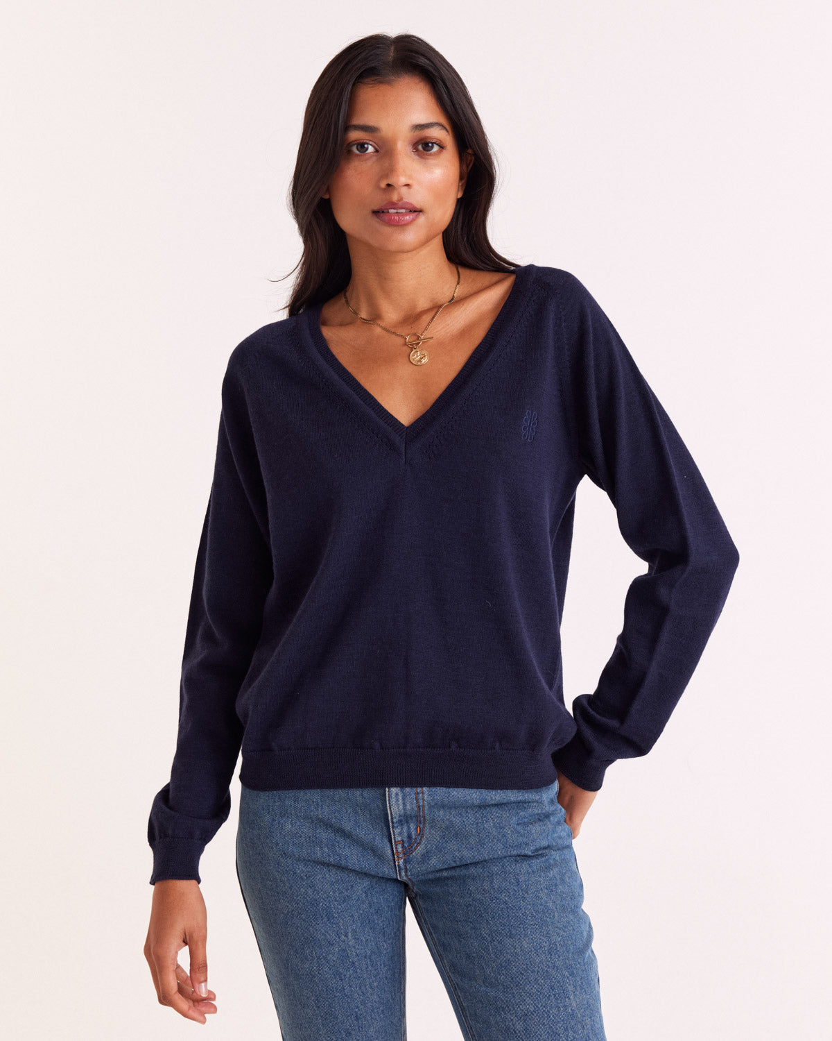 Victoria navy blue sweater - Balzac Paris