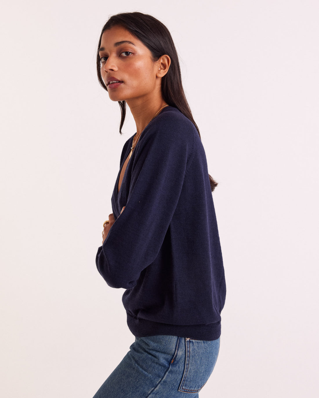 Victoria navy blue sweater - Balzac Paris