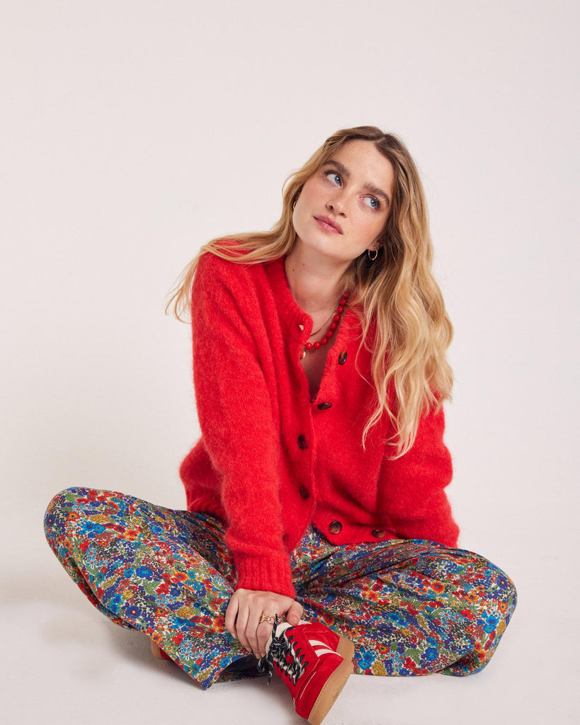 Cardigan Rosanne rouge - Balzac Paris