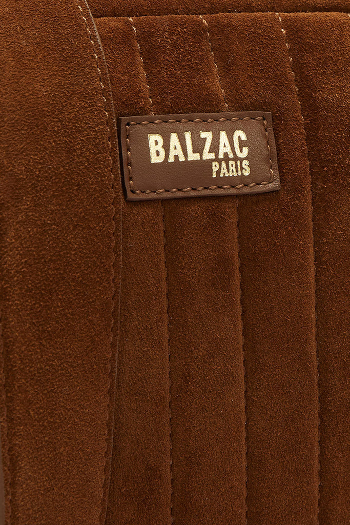 Chocolate leather César bag - Balzac Paris