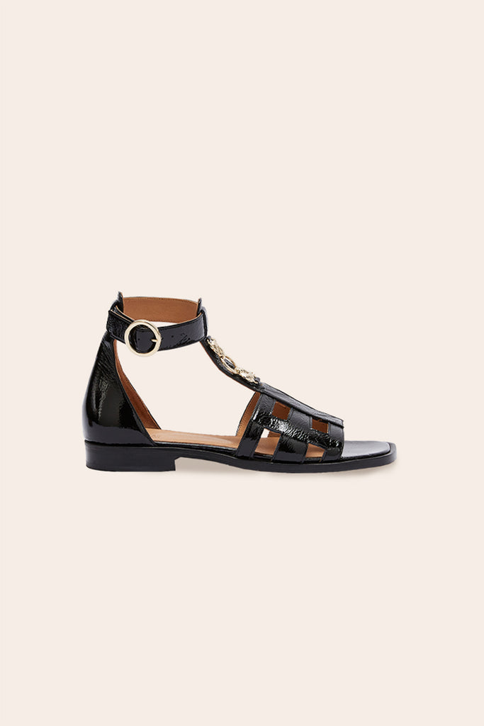 Black patent Selena sandals - Balzac Paris