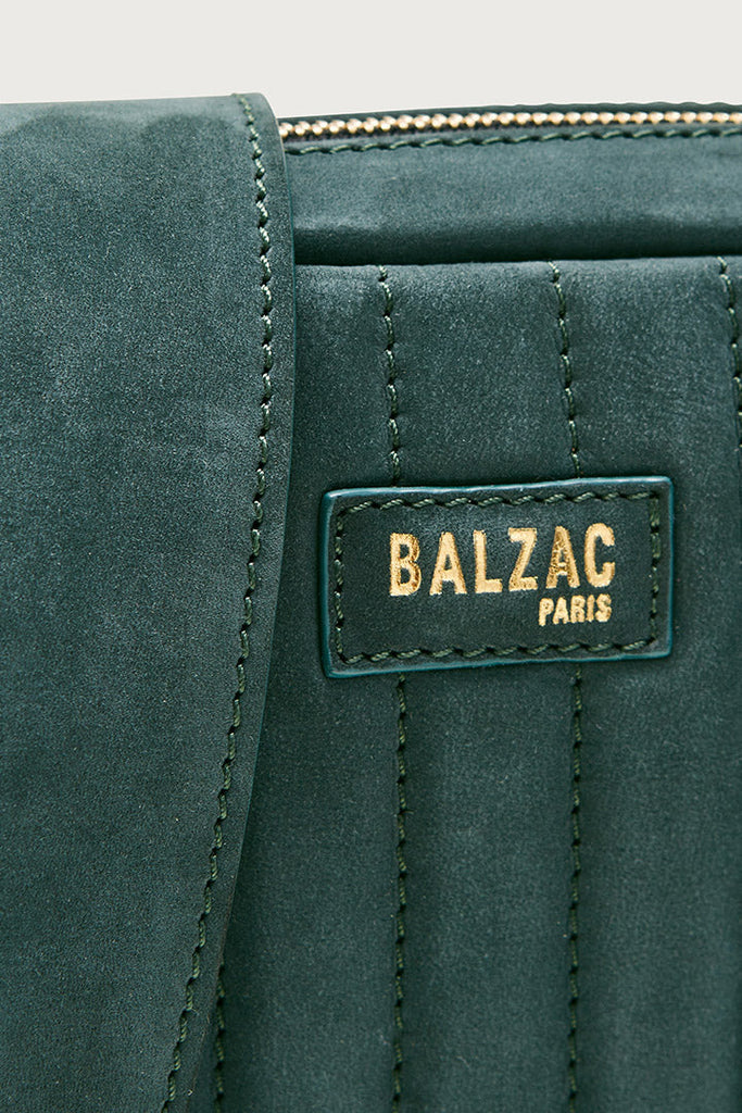 Sac grand César nubuck vert - Balzac Paris