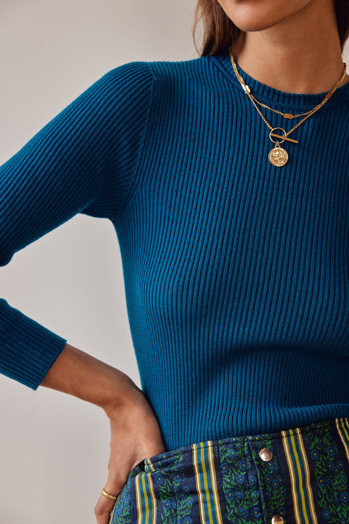 Pull Clafoutis bleu canard - Balzac Paris