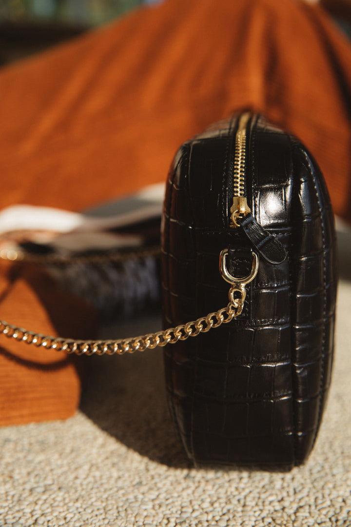 Sac Grand César noir embossé - Balzac Paris