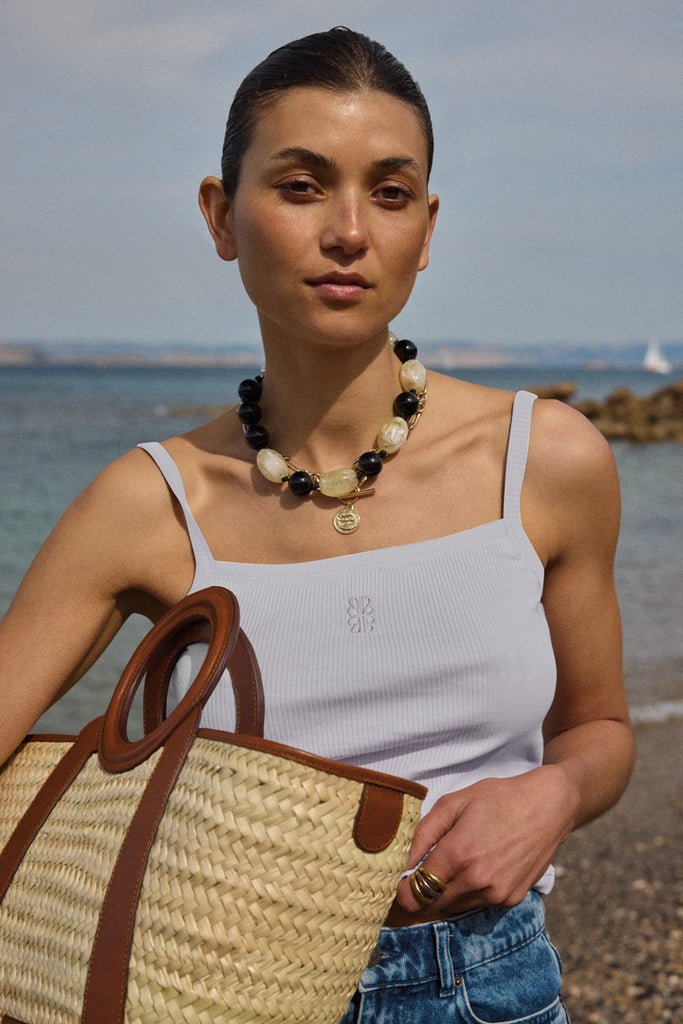 Grey heather Vida top - Balzac Paris