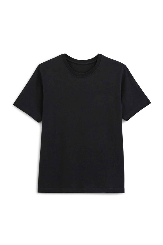 Tee-shirt uni noir simple coton bio GOTS Bree - Balzac Paris